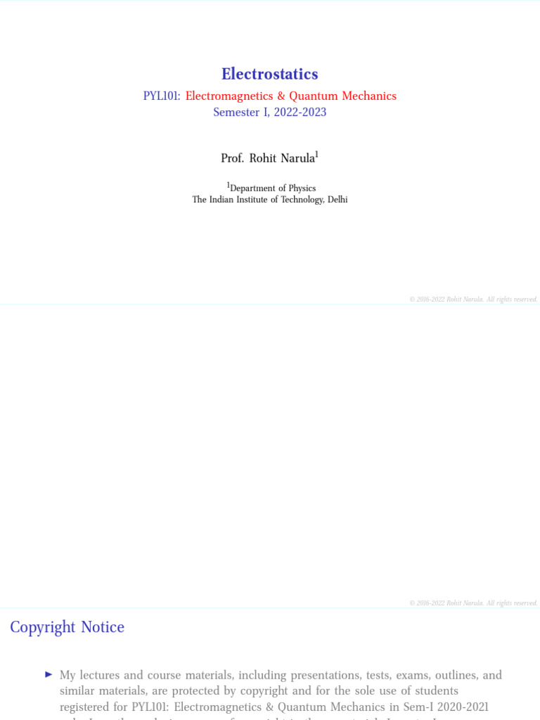 Electrostatics | PDF | Sphere | Electric Field