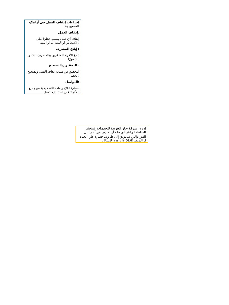 Stop Work Authority Aramco | PDF
