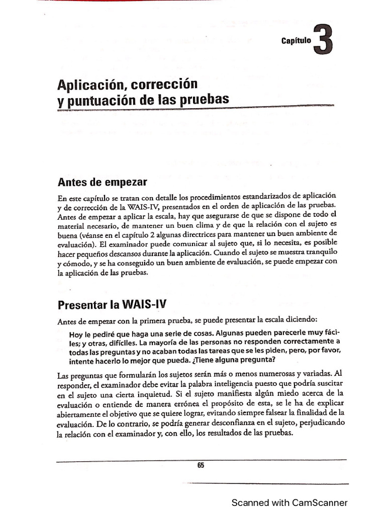 WAIS IV Aplicacion, correccion y puntuacion | PDF