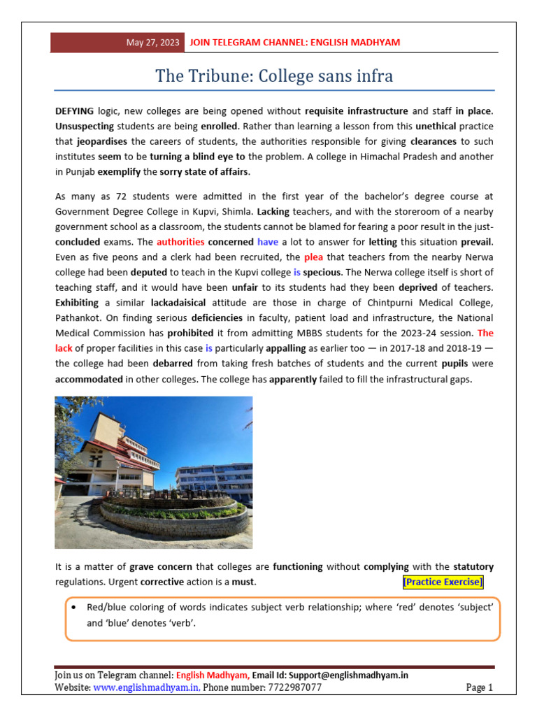 College Sans Infra | PDF | Verb | Grammar