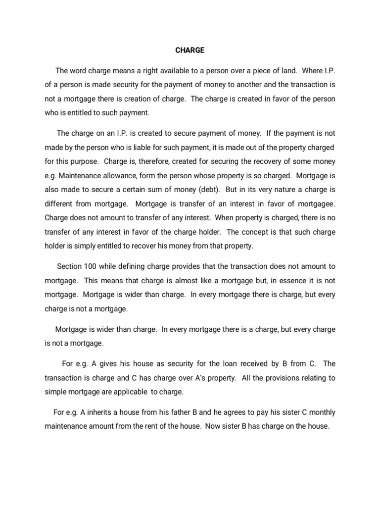Charge | PDF | Mortgages | Property