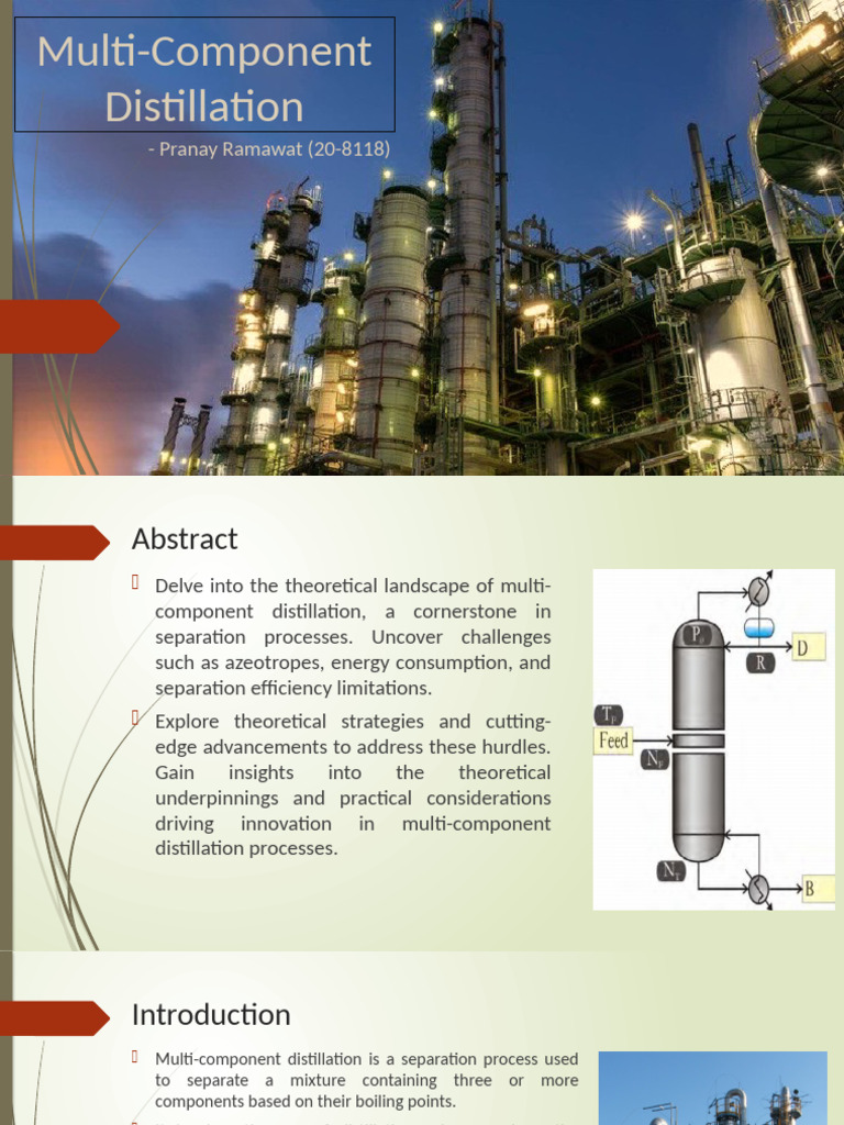 Multi-Component Distillation-1 | PDF | Distillation | Chemistry