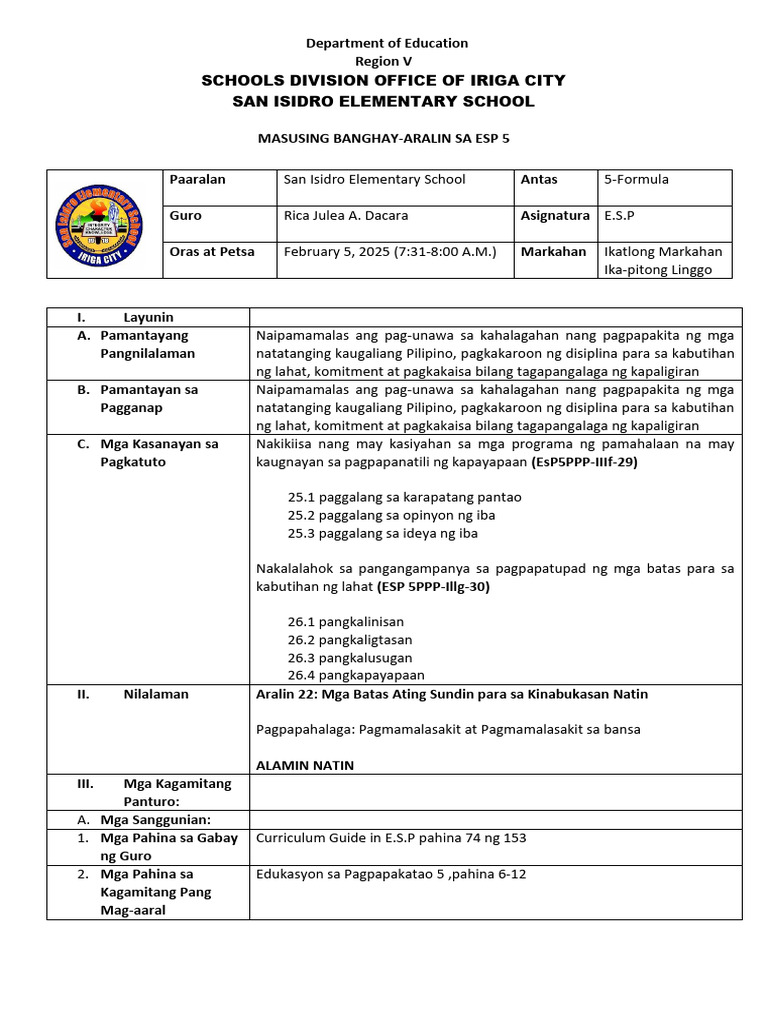 Lp-Esp-5. Dacara | PDF