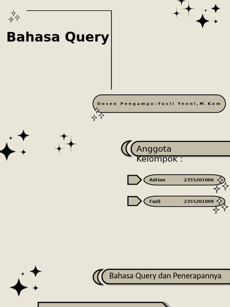 Panduan Lengkap Bahasa Query Database | PDF