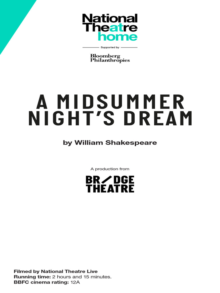 A Midsummer Night's Dream Cast List | PDF | A Midsummer Night's Dream