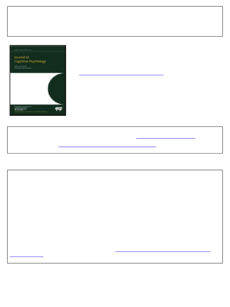 European Journal of Cognitive Psychology | PDF | Ontology | Reductionism