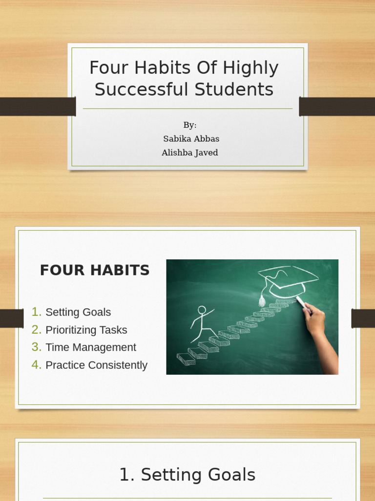 Four Habits of Highly Successful Students | PDF