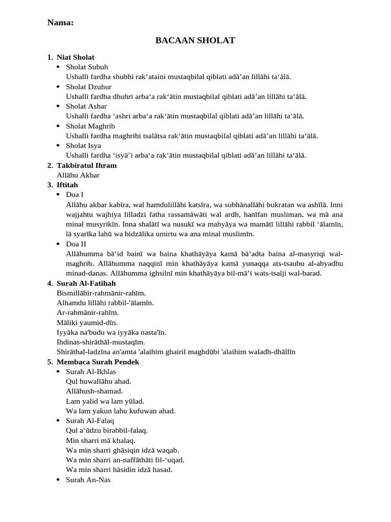 Bacaan Doa | PDF | Semitic Words And Phrases | Prayer