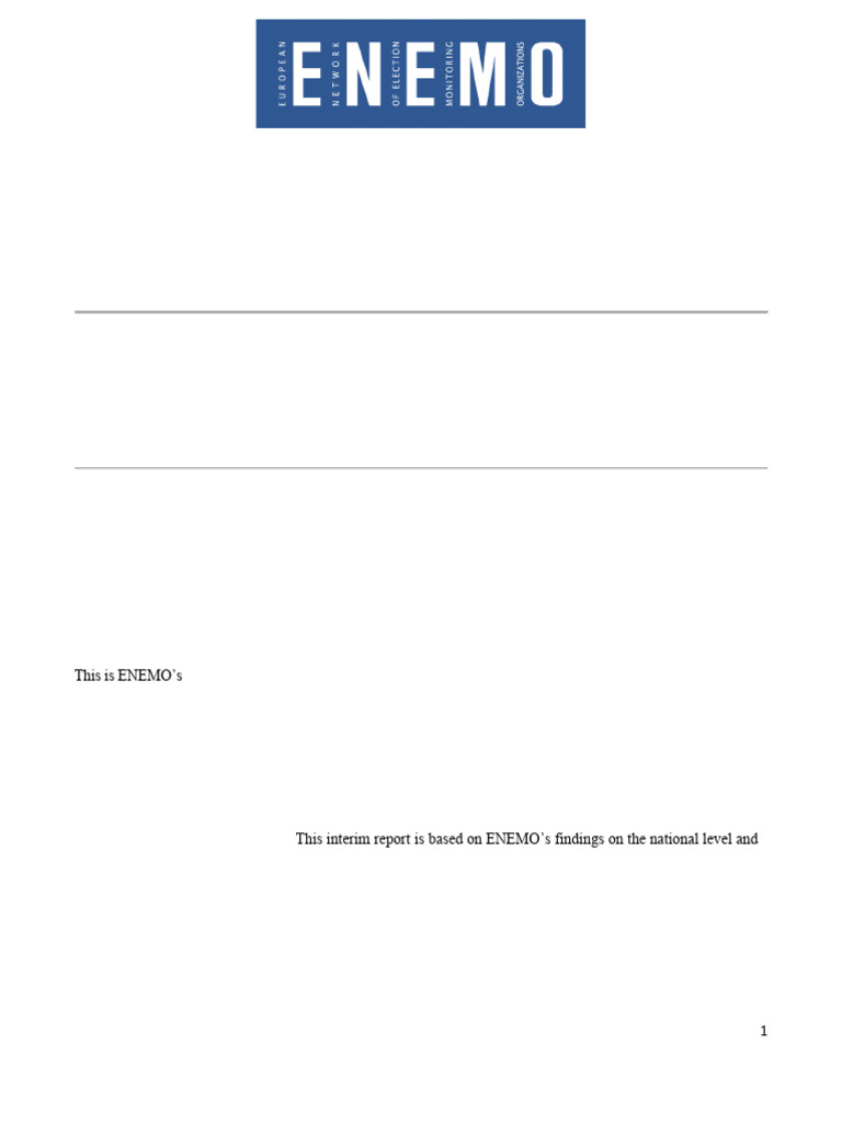 ENEMO Interim Report Hungary 2024 Municipal Elections. | PDF ...