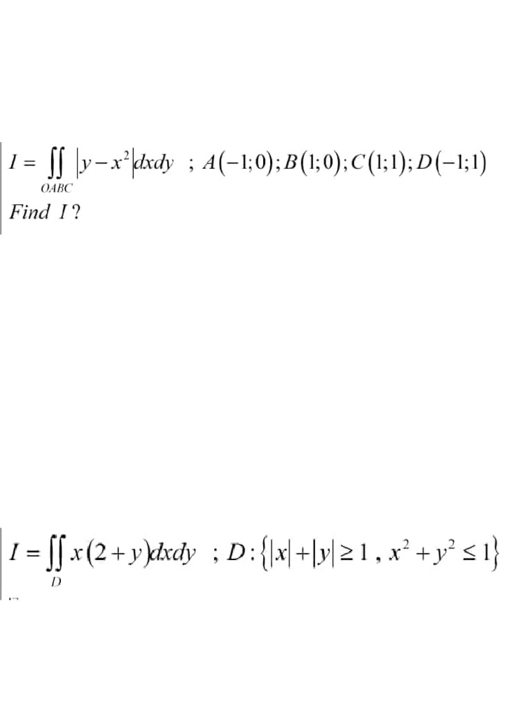 Problems On Multiple Integrals.. | PDF