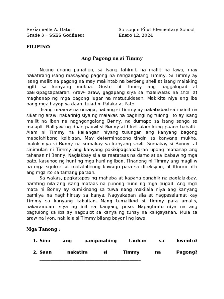FILIPINO3 | PDF