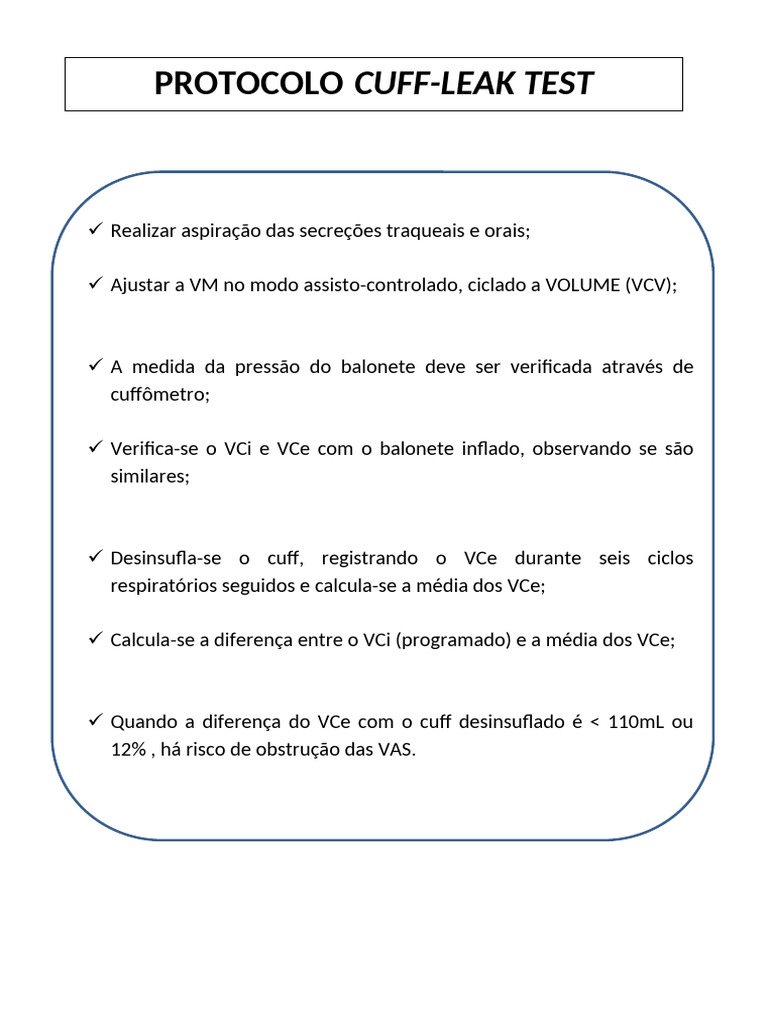 Cuff Leak Test | PDF