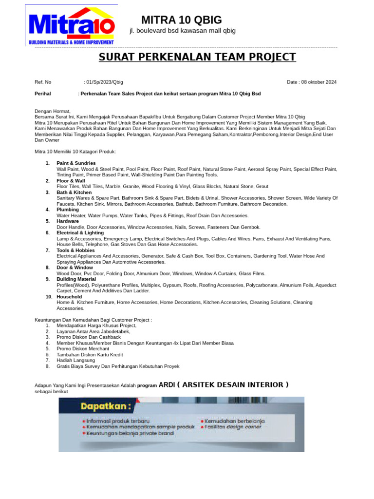 Perkenalan Tim Proyek Mitra 10 Qbig | PDF