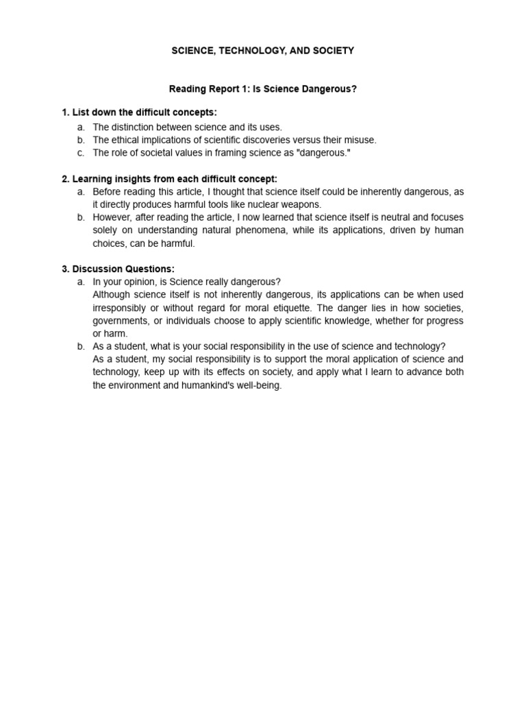 Science's Ethical Implications Explored | PDF