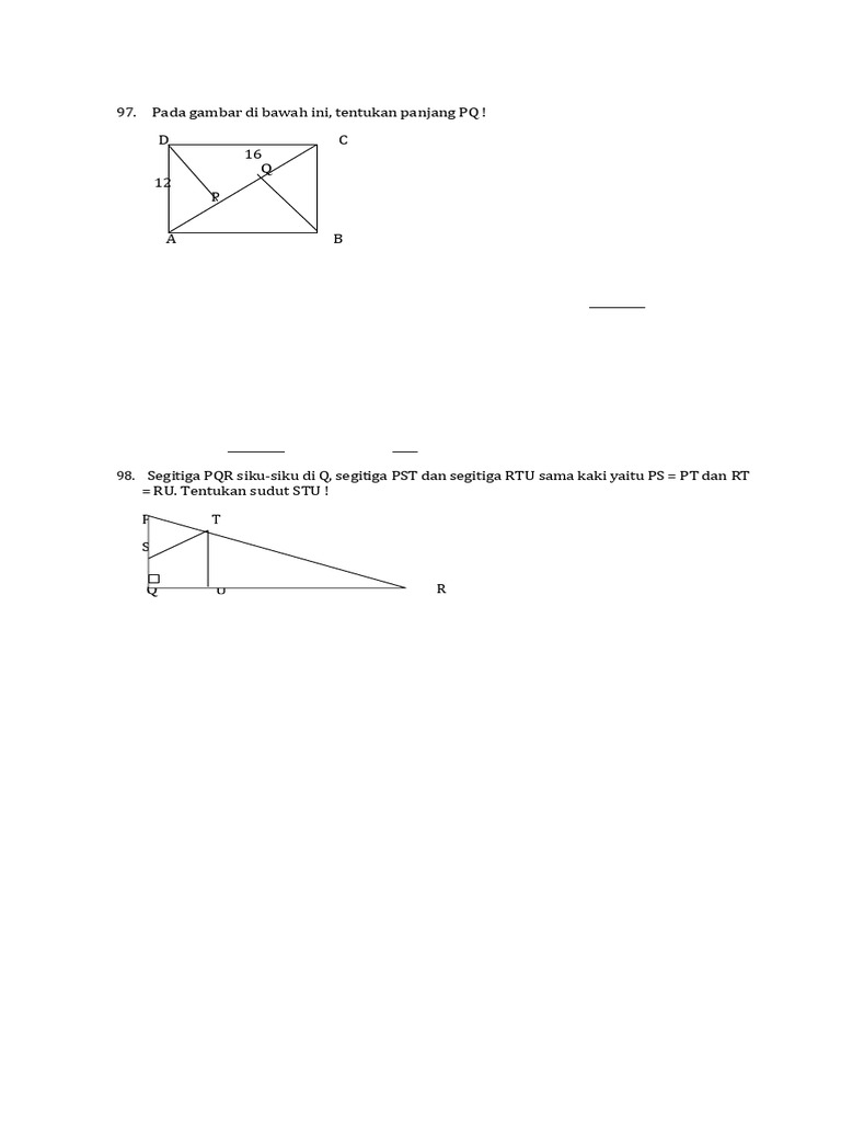 Latihan Soal Geometri Level 1 | PDF