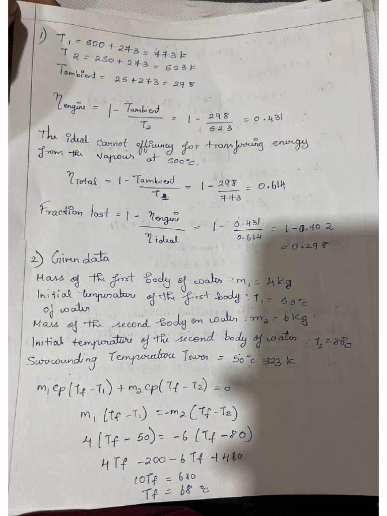 Thermo Assignment (3) - Compressed | PDF