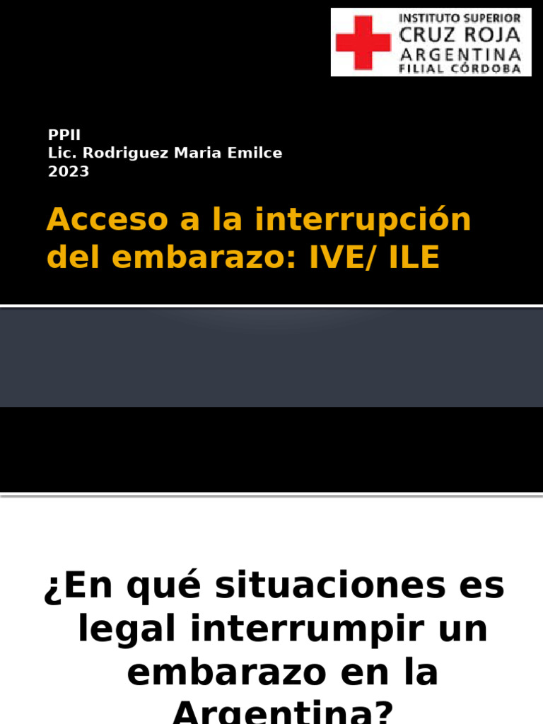 Acceso A La Interrupción Del Embarazo. IVE-ILE | PDF | Aborto | El embarazo