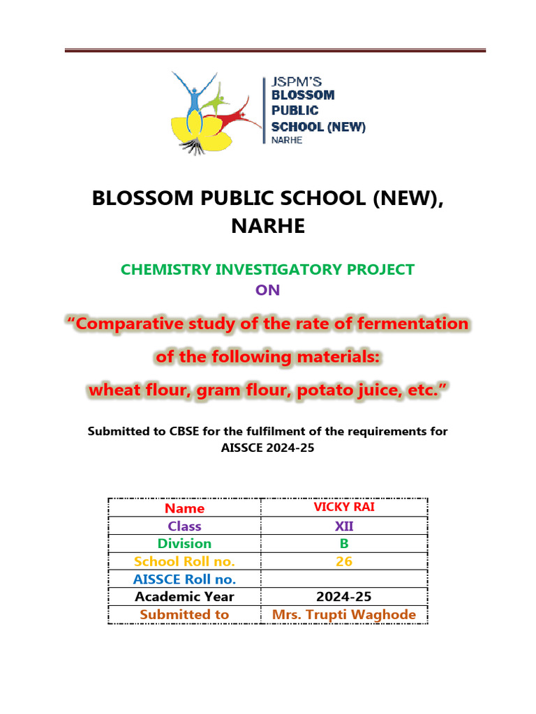 CHEMISTRY.VICKY | PDF | Yeast | Fermentation