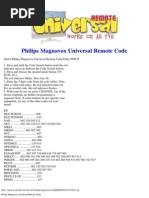 Philips Universal Remote Cl034 Instructions