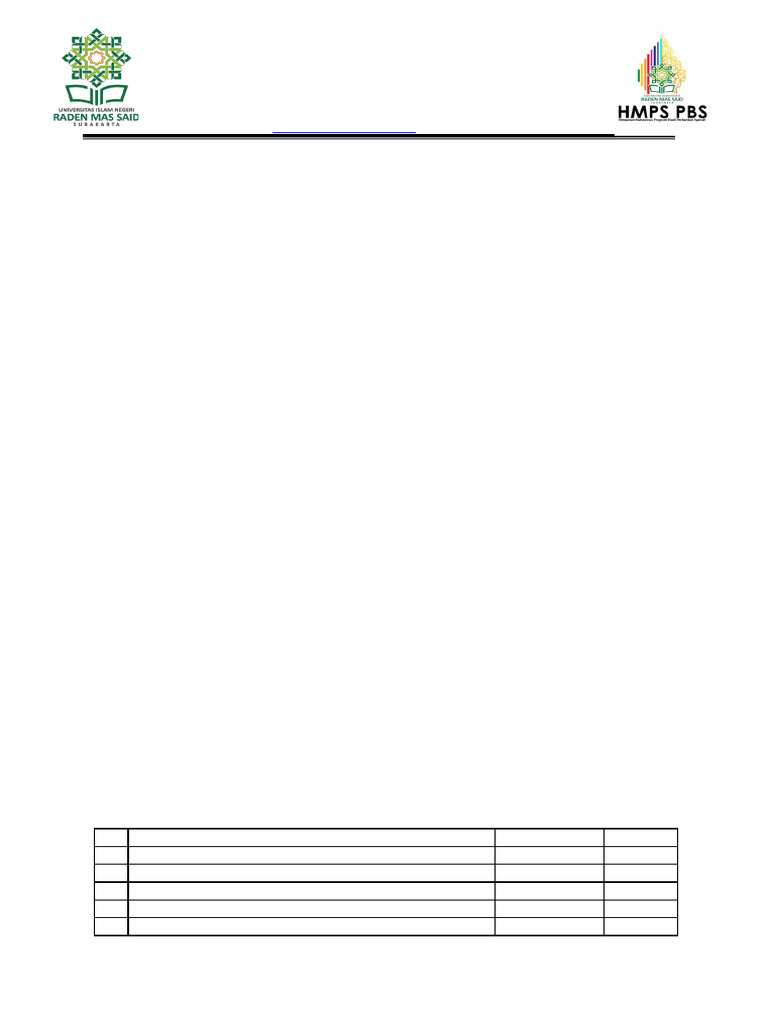 Formulir Pendaftaran HMPS PBS 2025 | PDF