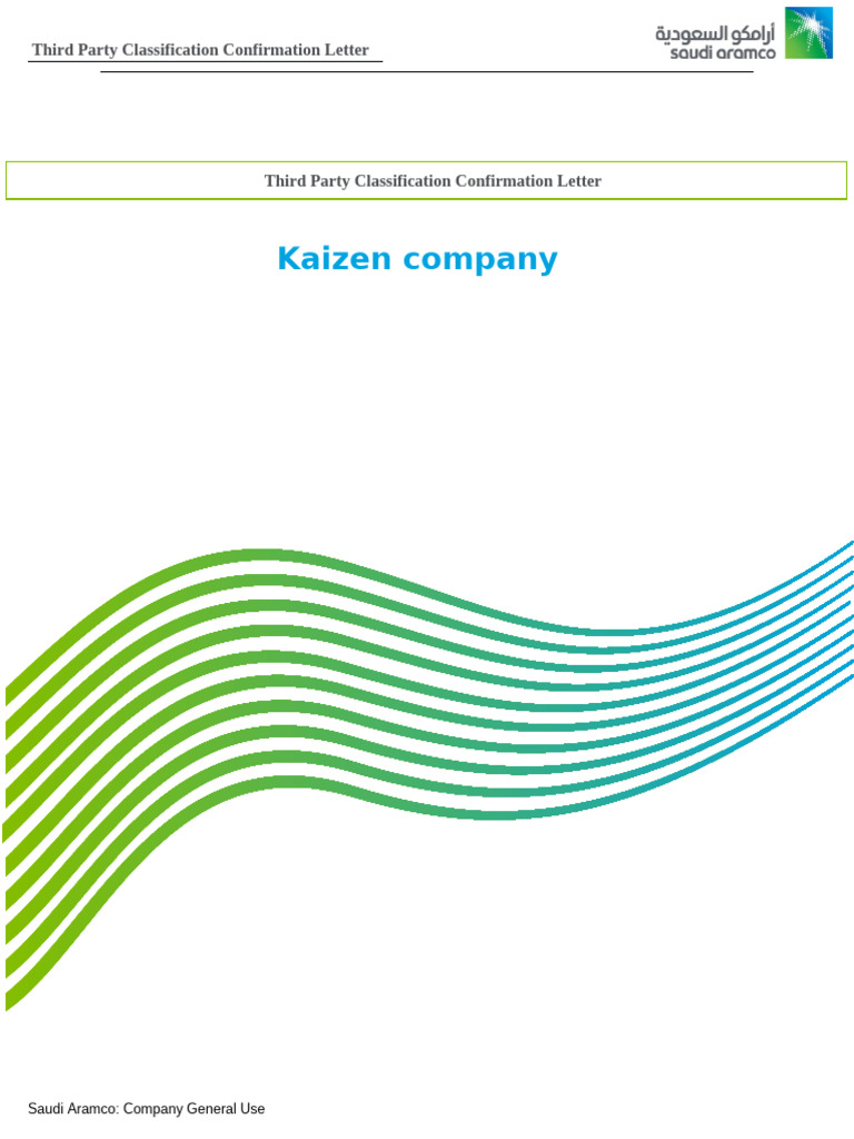 kaizen-Third Party Classification Confirmation Letter | PDF