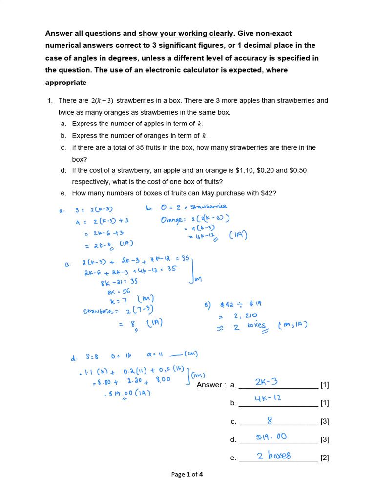 20-21 Sec 1 CA2 Mathematics Paper 2 | PDF | Taxes | Economies