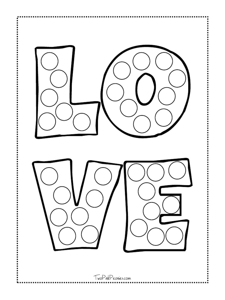 Valentines Day Dot Marker Printable | PDF