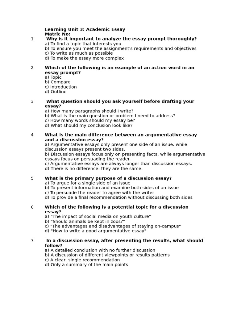 Guide Questions For Discussion Essay (Student Copy) - PBI1092 ...