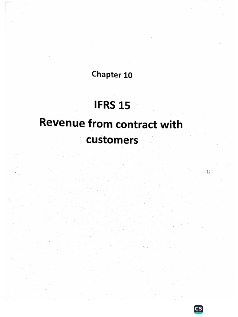 IFRS-15 Revenue From Contracts With Customers | PDF