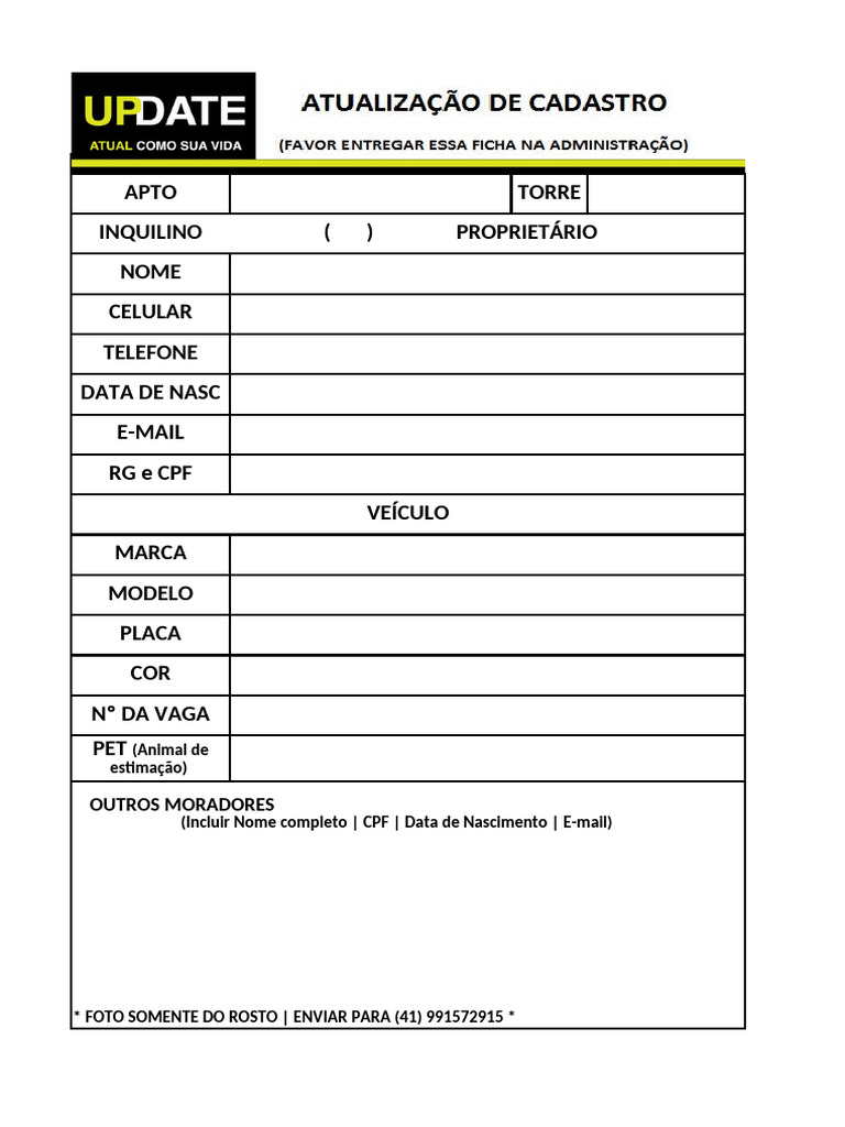 Modelo Ficha Cadastral | PDF