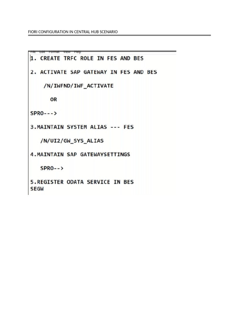 Fiori Factsheet Setup Guide | PDF