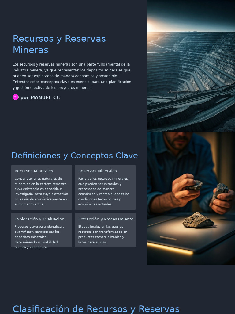 Recursos y Reservas Mineras: Claves y Desafíos | PDF | Minería ...