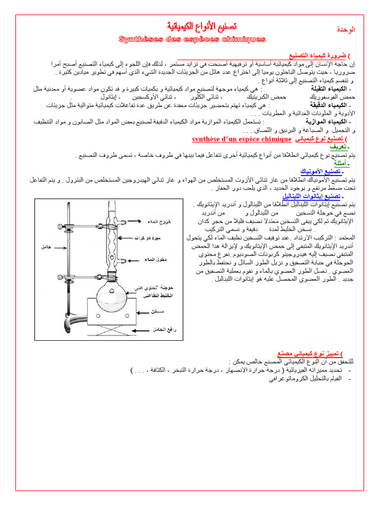 Cour Synthèse Despeces Chimiques TC Sci 7 | PDF