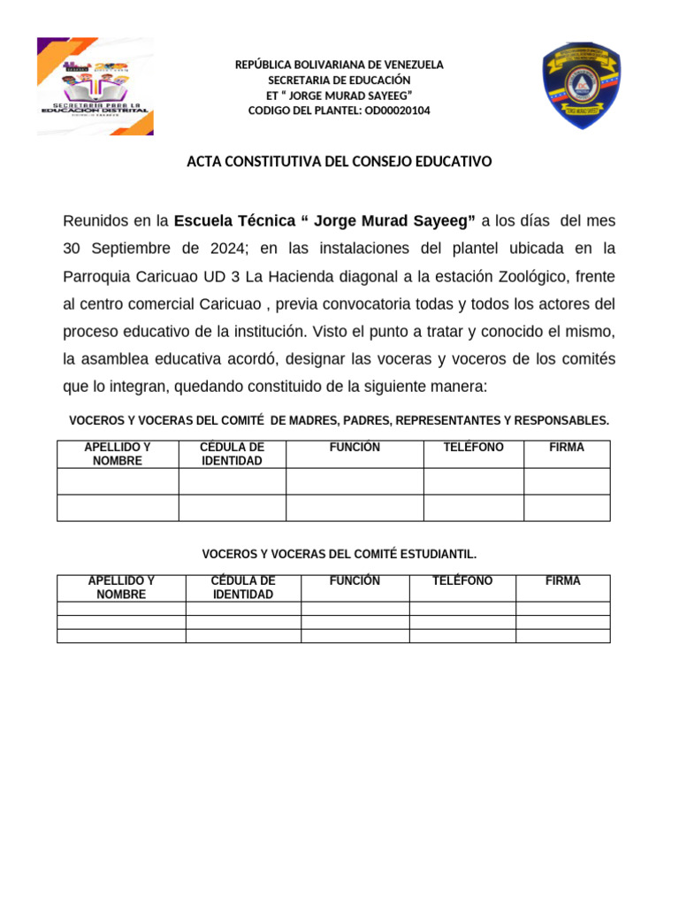 Acta Constitutiva 2024-2025 | PDF