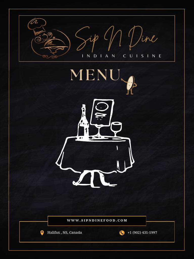 SipNdine Menu Final (1) Compressed | PDF | Indian Cuisine | Cuisine