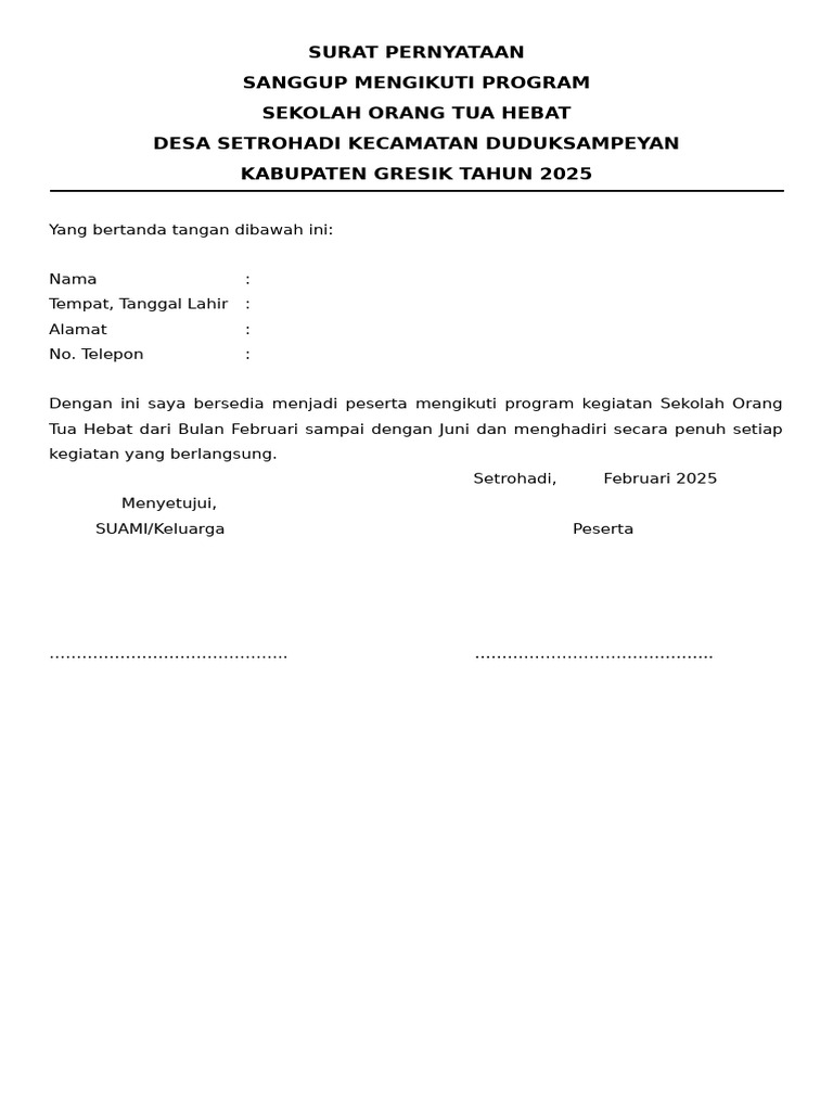 Surat Penyataan | PDF