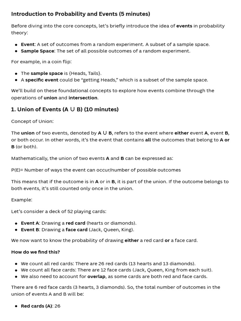 Union-and-Intersection-reviewer g10 q3 | PDF | Probability ...