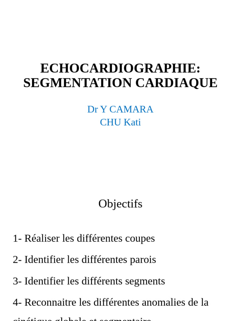 Echocardiographie Segmentation | PDF | Échocardiographie | Médecine interne