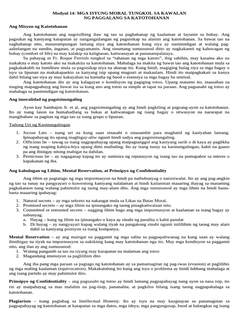 Grade 10 Module 14 3 | PDF