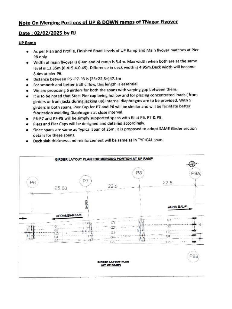 Note on merging portion of up & down ramp | PDF | Structural ...