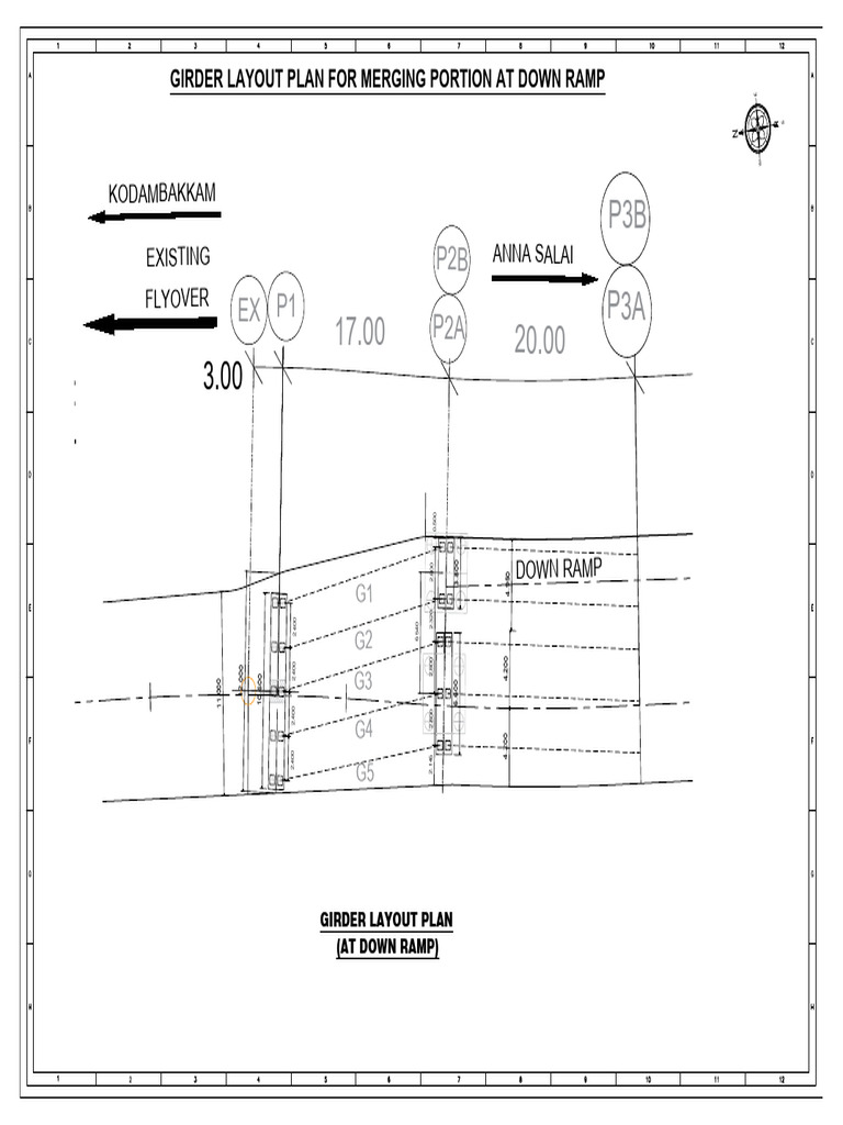 Girder Layout-P1 & P2B DOWN RAMP-R | PDF