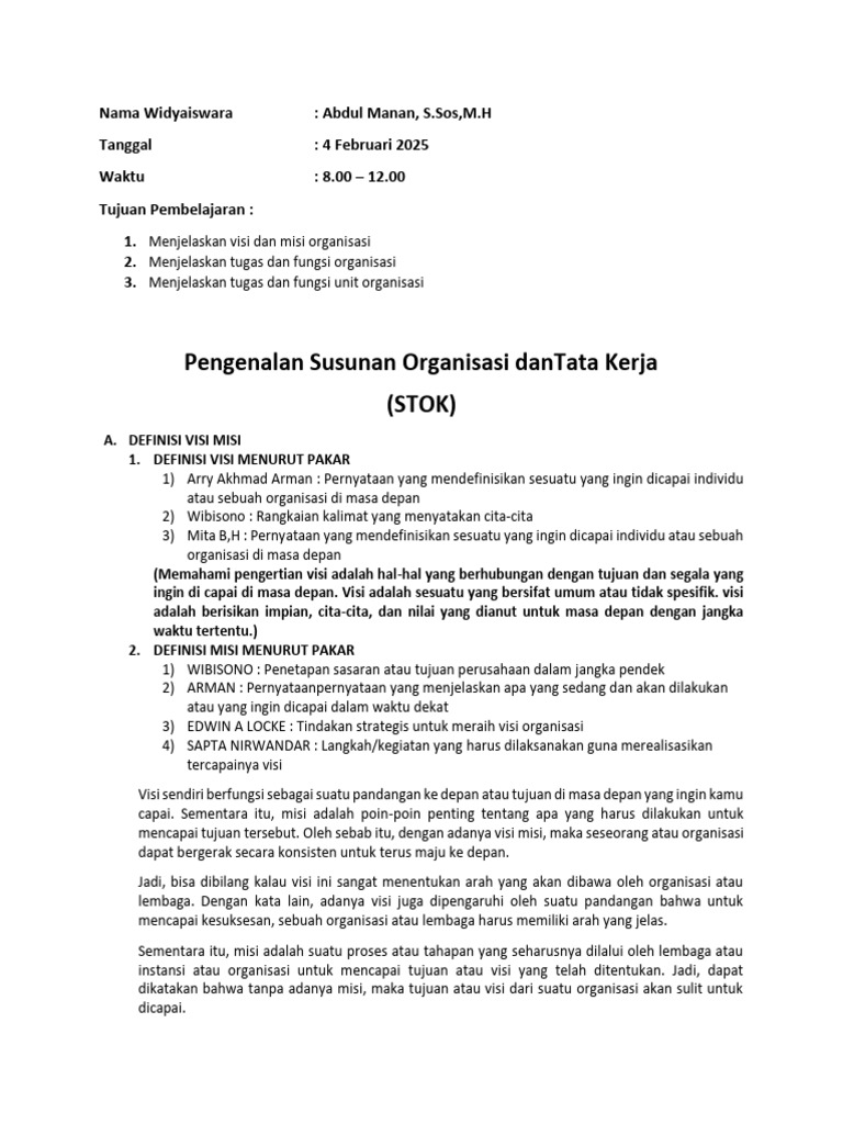 RANGKUMAN MATERI 1 (SOTK) 1 | PDF