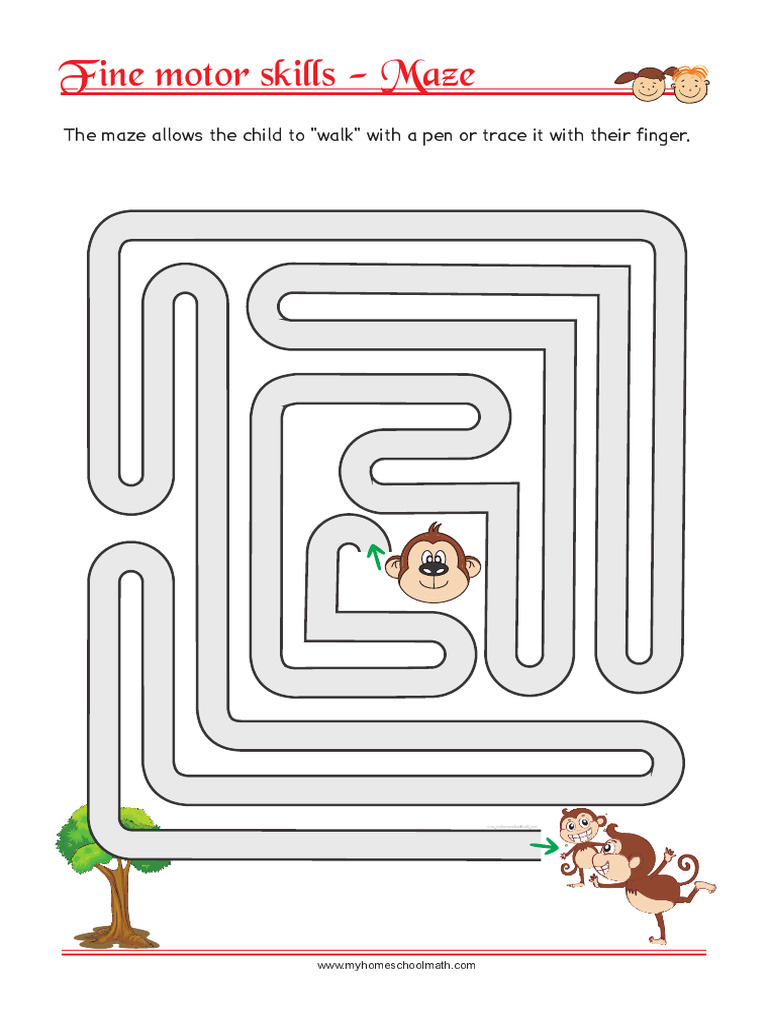 Fine Motor Skills Maze Activity | PDF