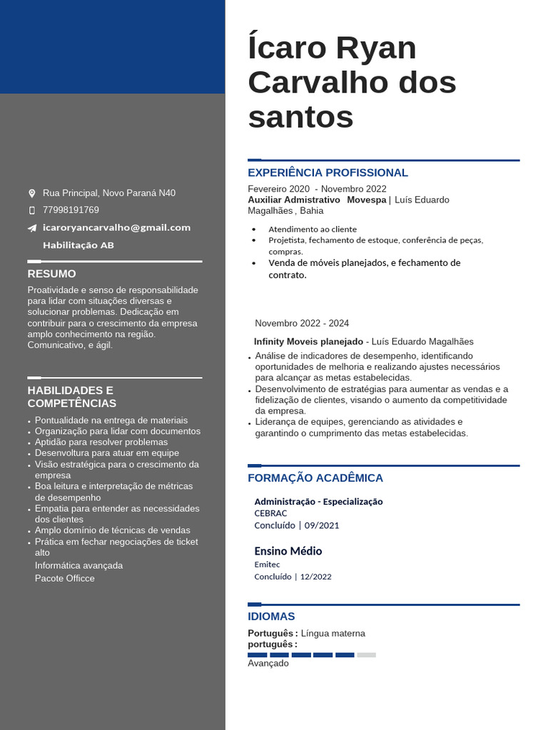 Curriculo Ryan | PDF | Business