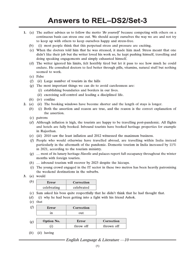 Eng Lang. & Lit. 10 Set - 3 - DS2 | PDF