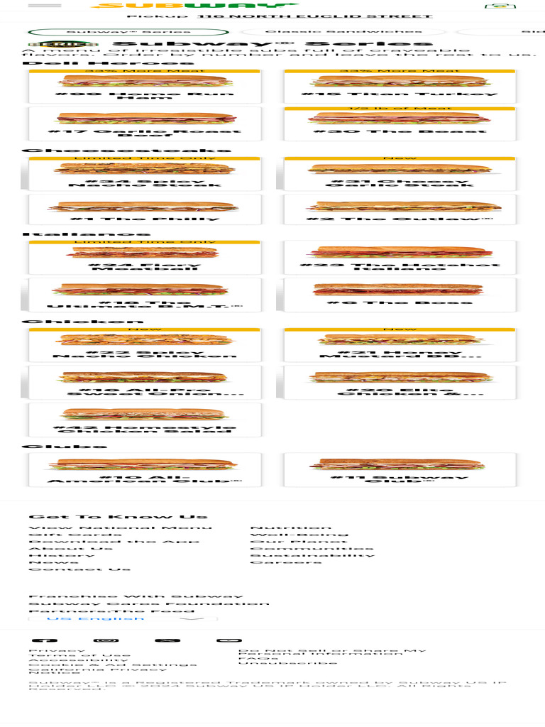 Subway Choices | PDF