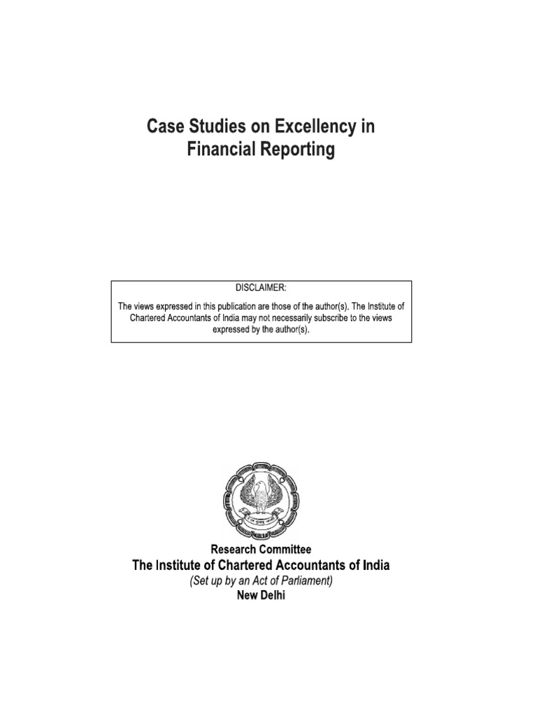 Case Studies On Excellence in Financial Reporting | PDF