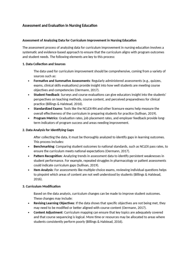 Curriculum Improvement in Nursing Education | PDF | Educational ...