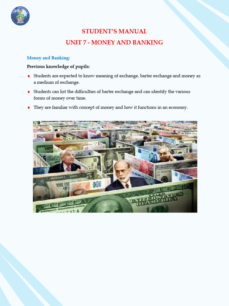 Money and Banking: Student Manual | PDF | Money Supply | Money