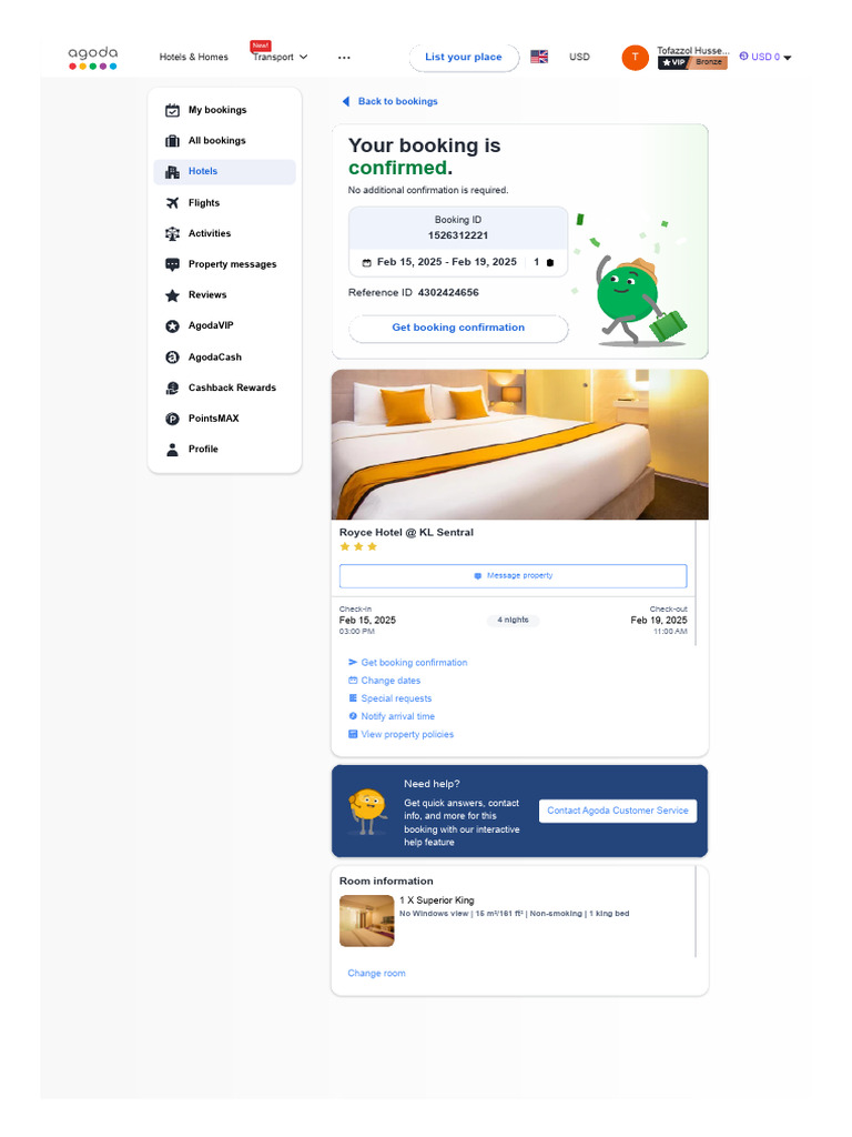 Agoda - Booking Details - Hotels4646 | PDF